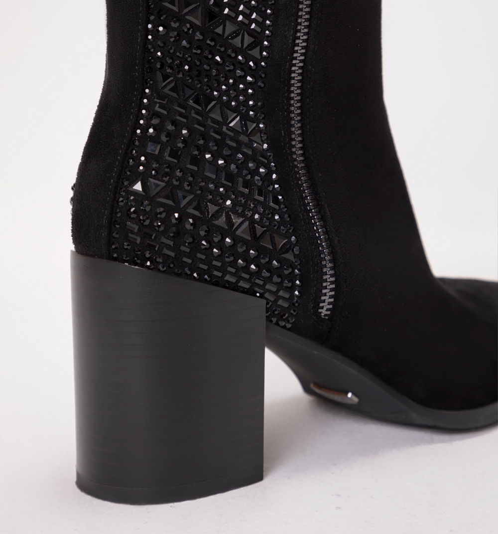 SUEDE BOOT WITH HOTFIX