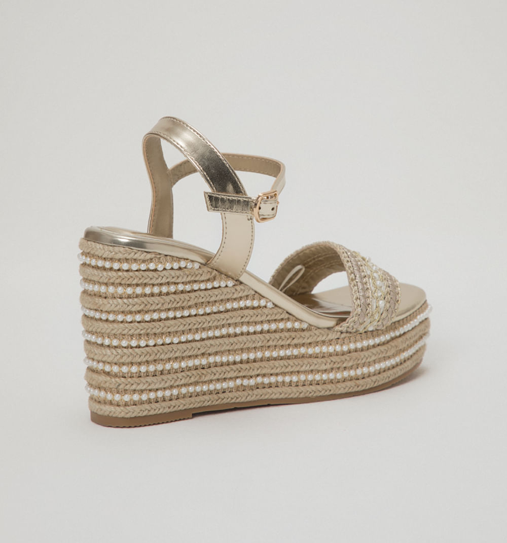 PLATFORM SANDAL WITH PEARLS